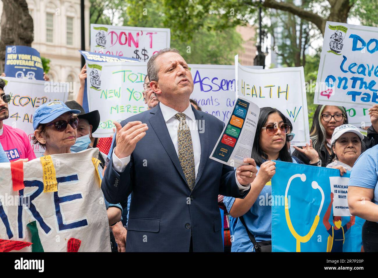 New York, New York, USA. 16th June, 2023. City Comptroller Brad Lander ...
