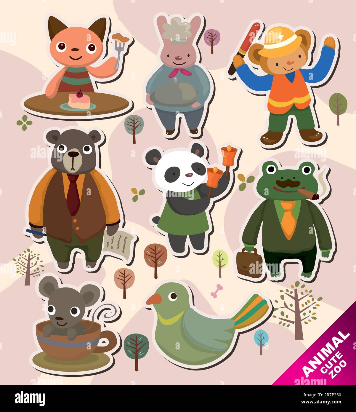 cartoon animal icons Stock Vector Image & Art - Alamy