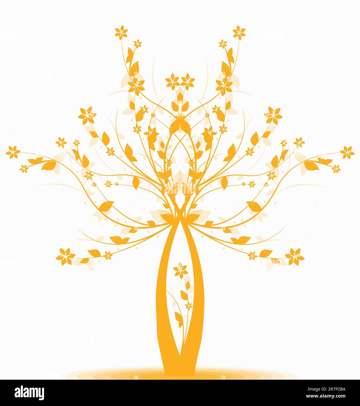 Beautiful art tree isolated on white background Stock Vector Image ...