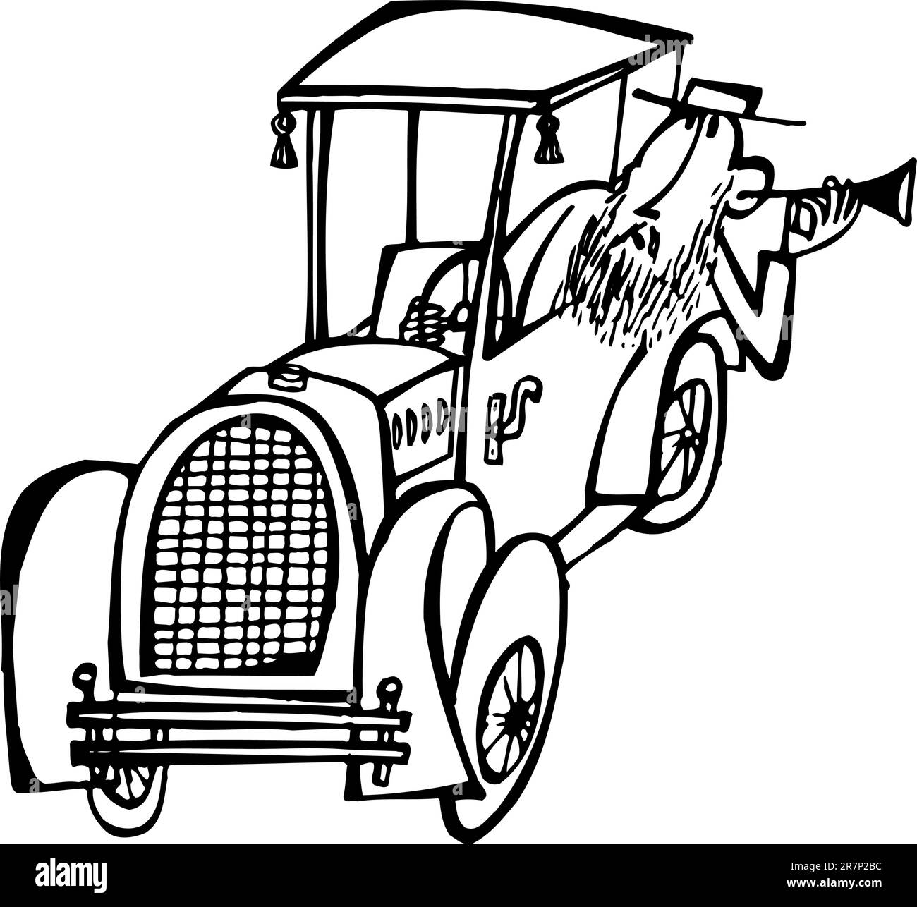 Vintage car driver Black and White Stock Photos & Images - Alamy