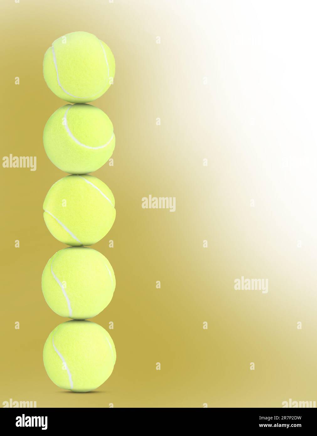 Stack of tennis balls on dusty gold background. Space for text Stock ...