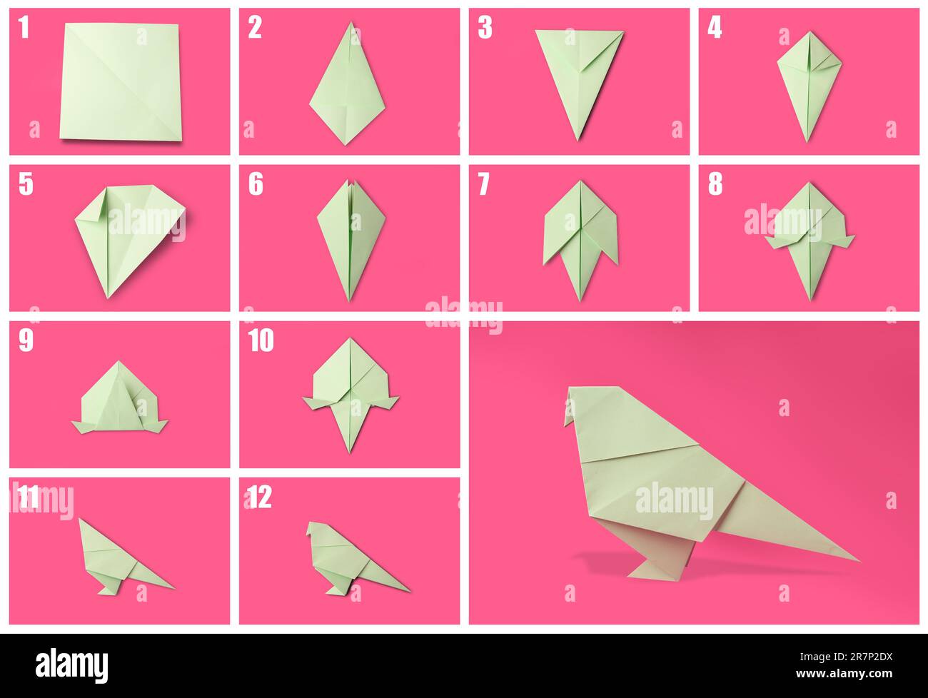 How To Make Origami Bird Step By Step