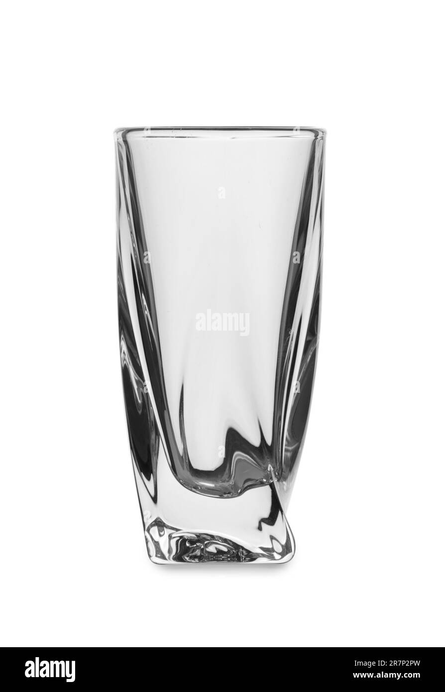 Elegant clean empty highball glass isolated on white Stock Photo - Alamy