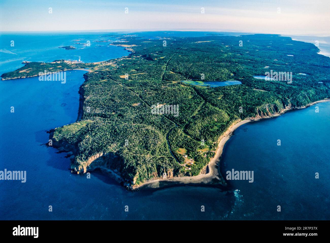 Aerial of Grand Manan Island, New Brunswick, Canada Stock Photo - Alamy