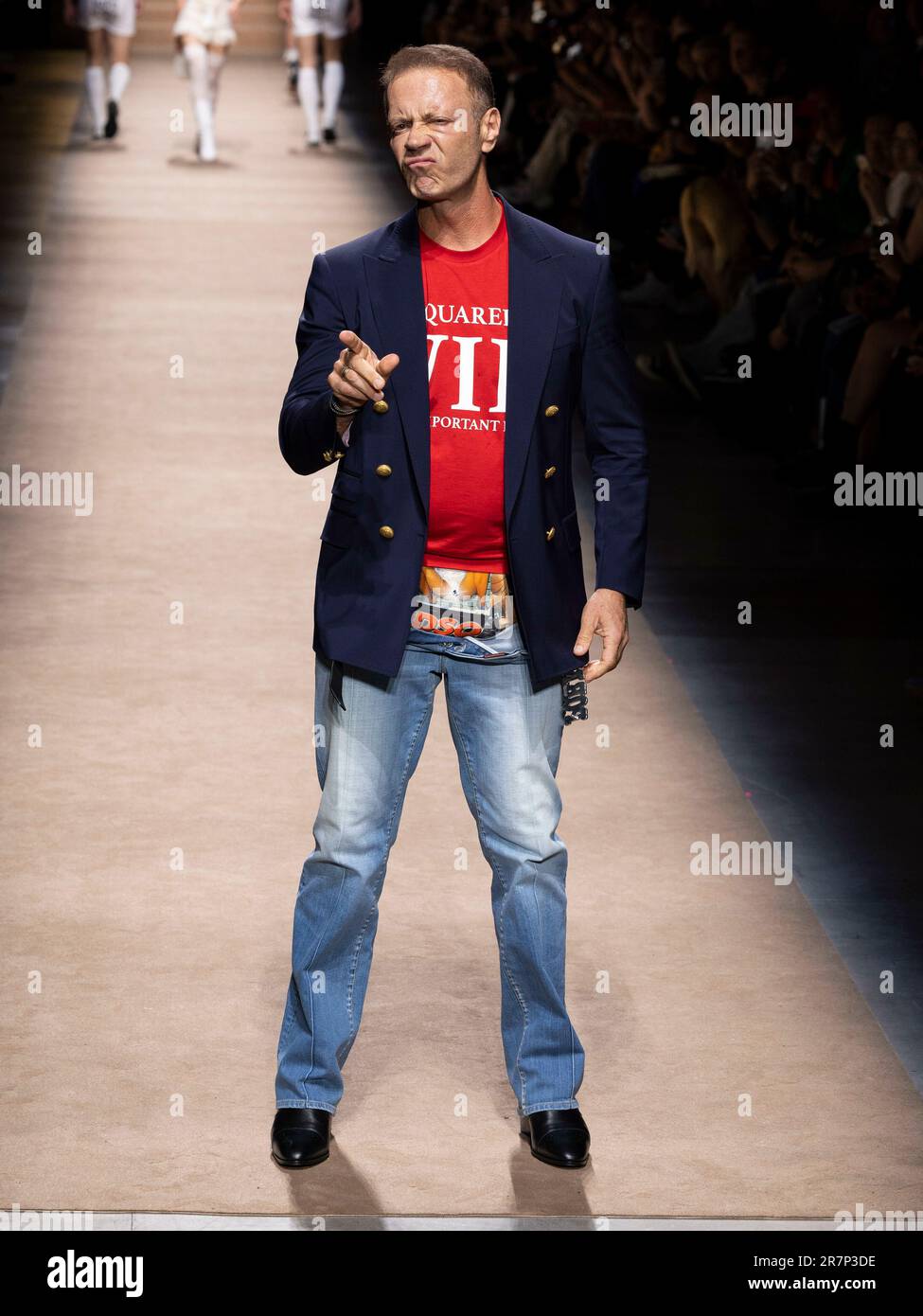 Rocco Siffredi at DSQUARED2 Spring Summer 2024 Runway during Milan ... Rocco Siffredi at DSQUARED2 Spring Summer 2024 Runway during Milan ...