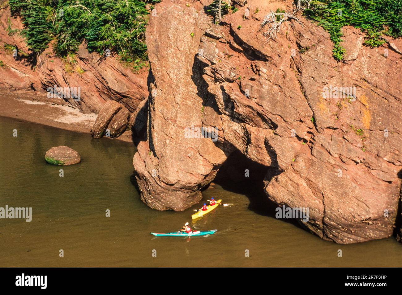 Aerial of Hopewell Rocks, New Brunswick, Canada Stock Photo - Alamy