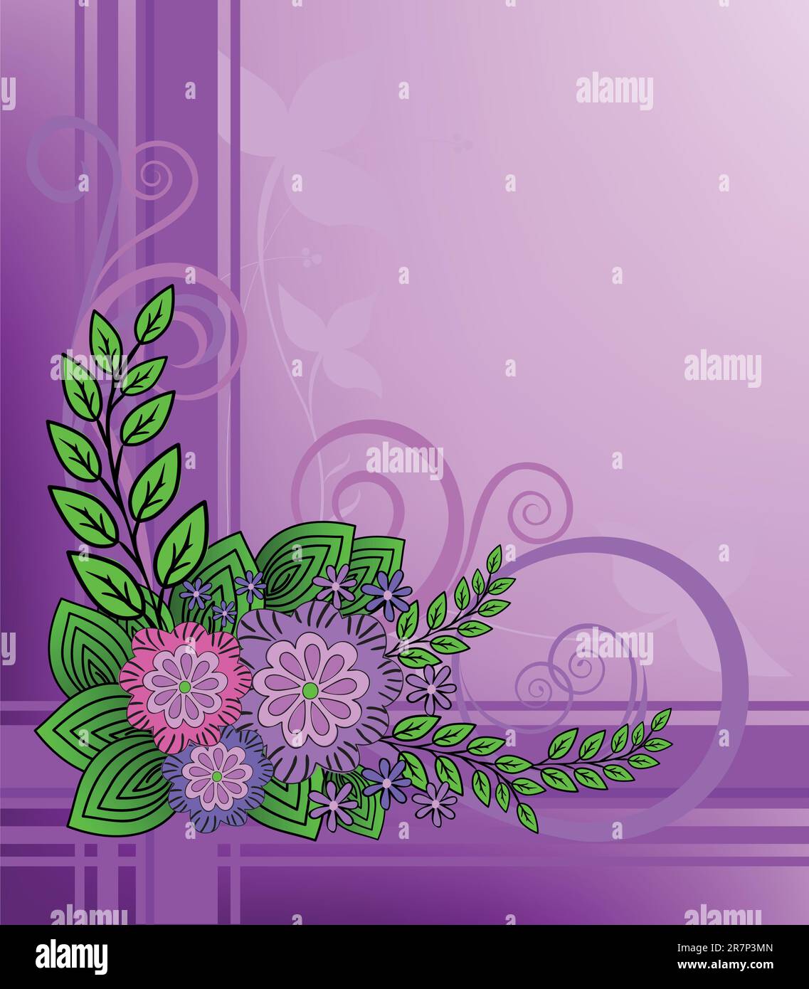 Beautiful violet lilac flowers Stock Vector Images - Alamy
