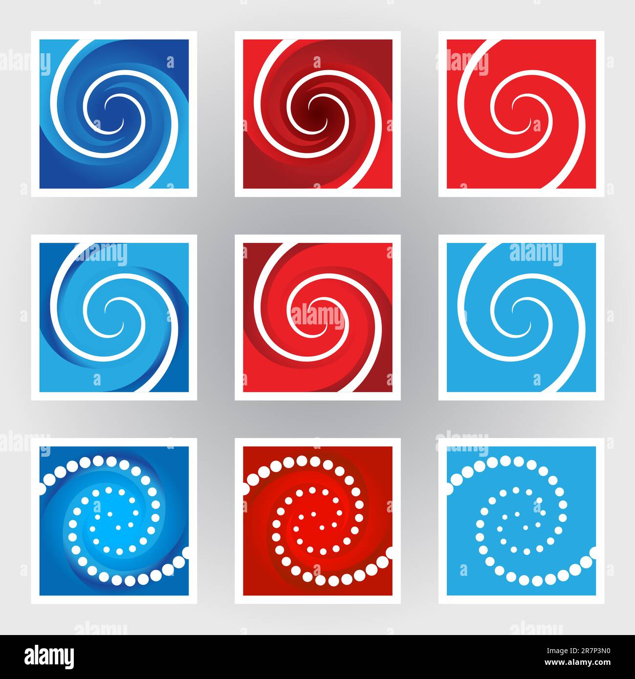 Swirl symbols set. Illustration on gray background Stock Vector Image ...