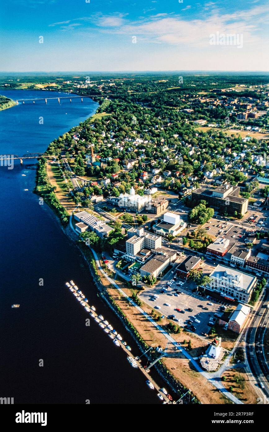 Aerial of Fredericton, New Brunswick, Canada Stock Photo - Alamy