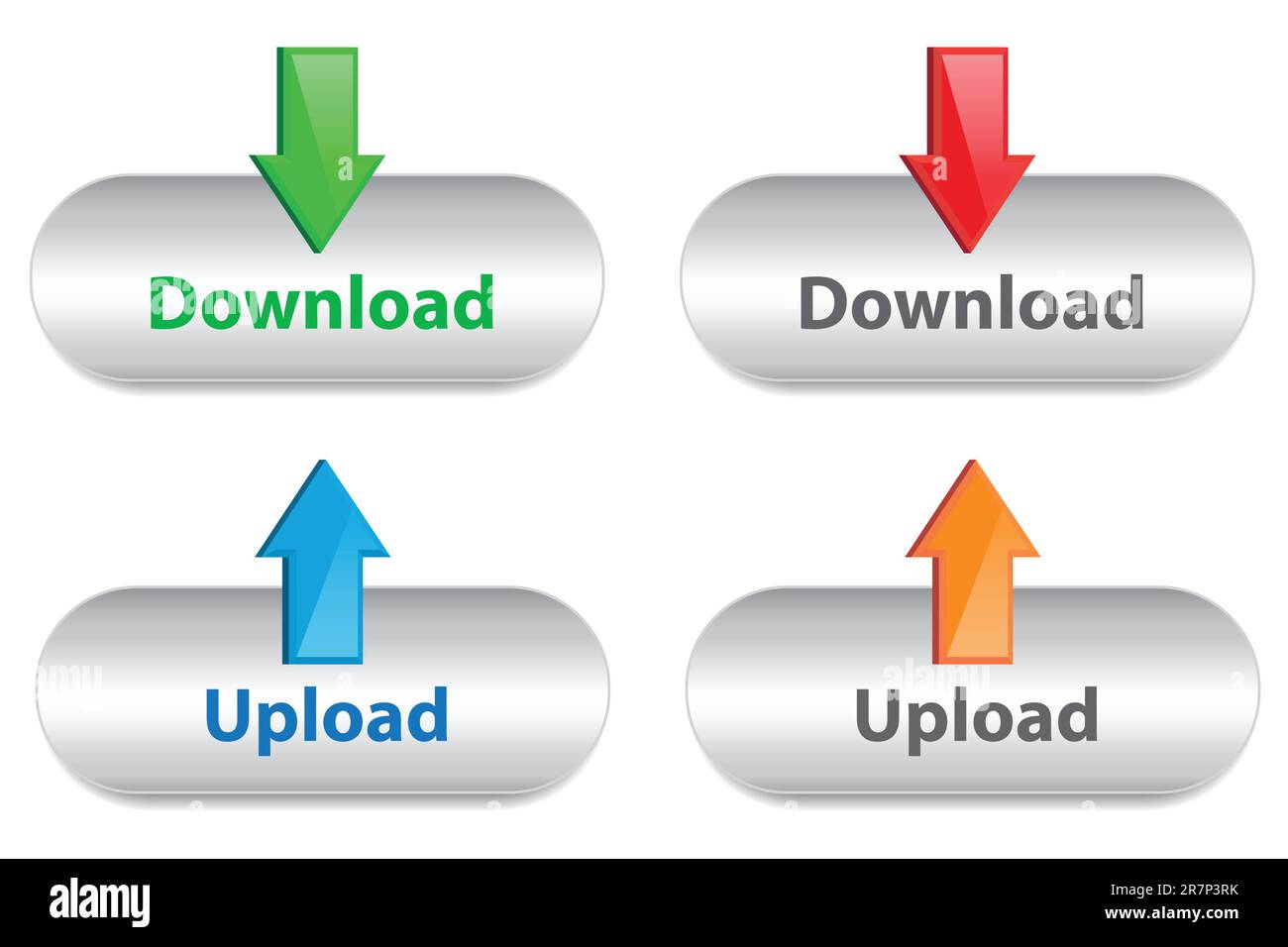 Vector set for download and upload icons for web usage Stock Vector ...