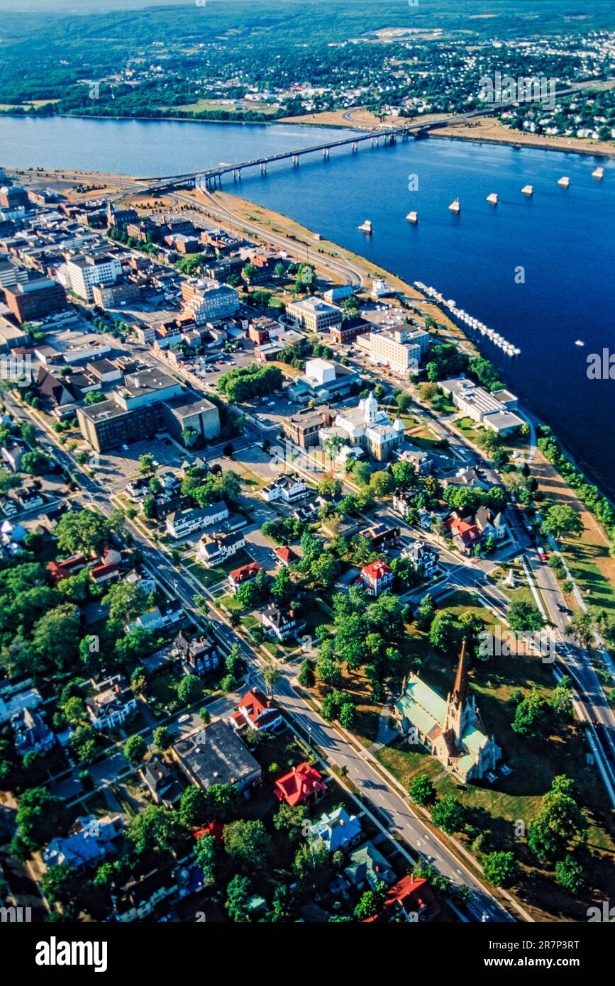 Aerial of Fredericton, New Brunswick, Canada Stock Photo - Alamy
