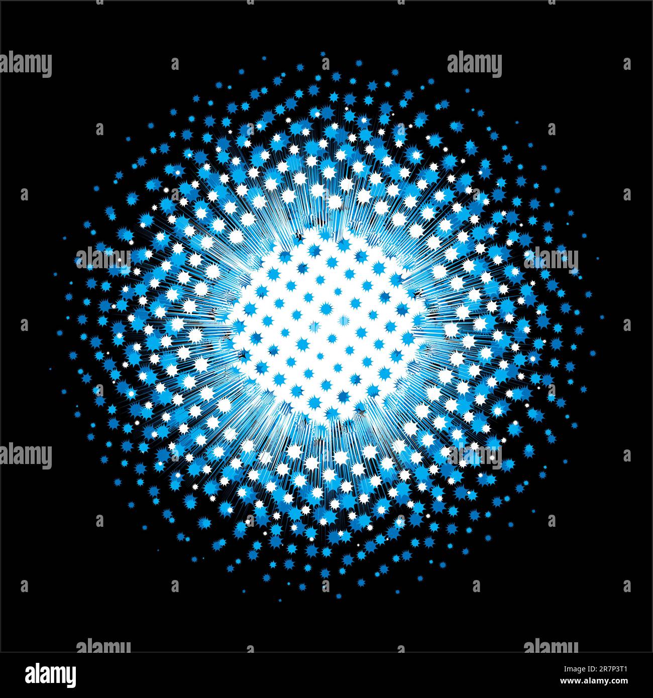 Background with abstract blue round spots. Vector Illustration Stock ...