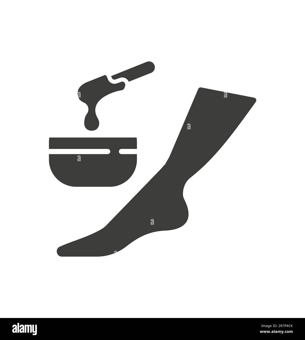 Waxing glyph icon. Vector illustration isolated on white Stock Vector ...