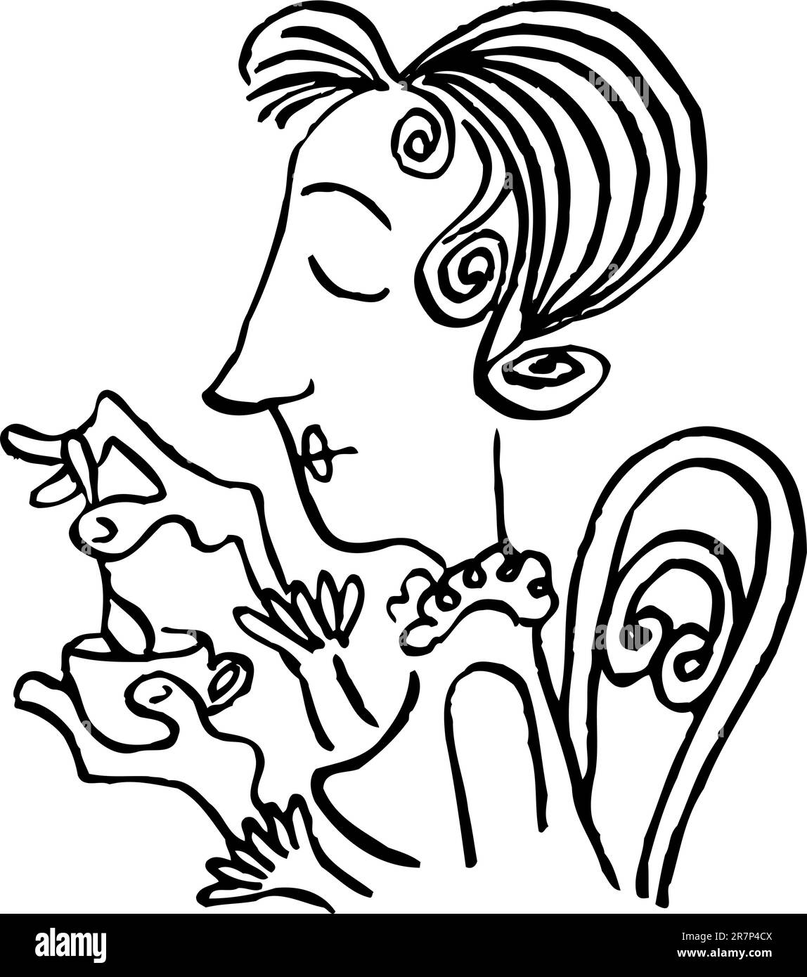 Sip cup cartoon Black and White Stock Photos & Images - Alamy