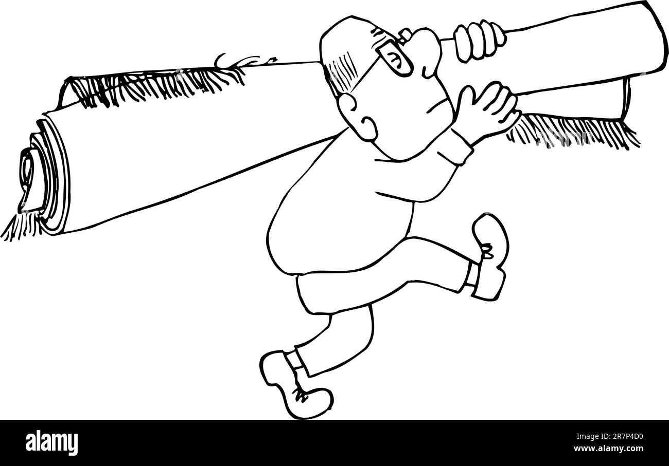 Cartoon carpet man Stock Vector Images - Alamy