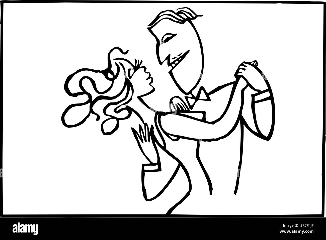 Man woman dancing line Black and White Stock Photos & Images - Alamy