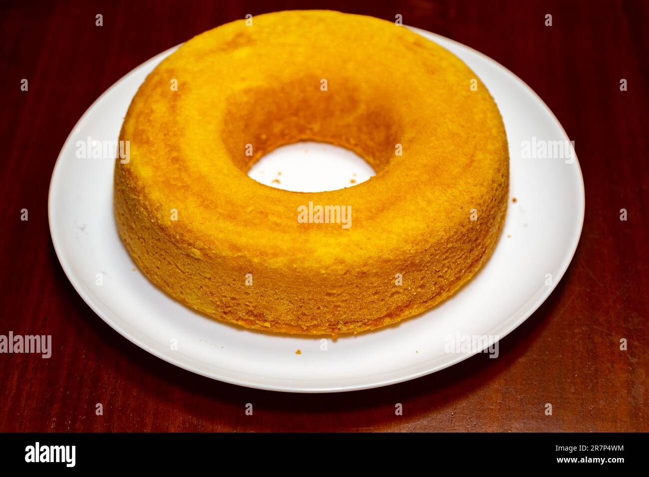 Traditional Brazilian cornmeal cake typical of the June festivities ...
