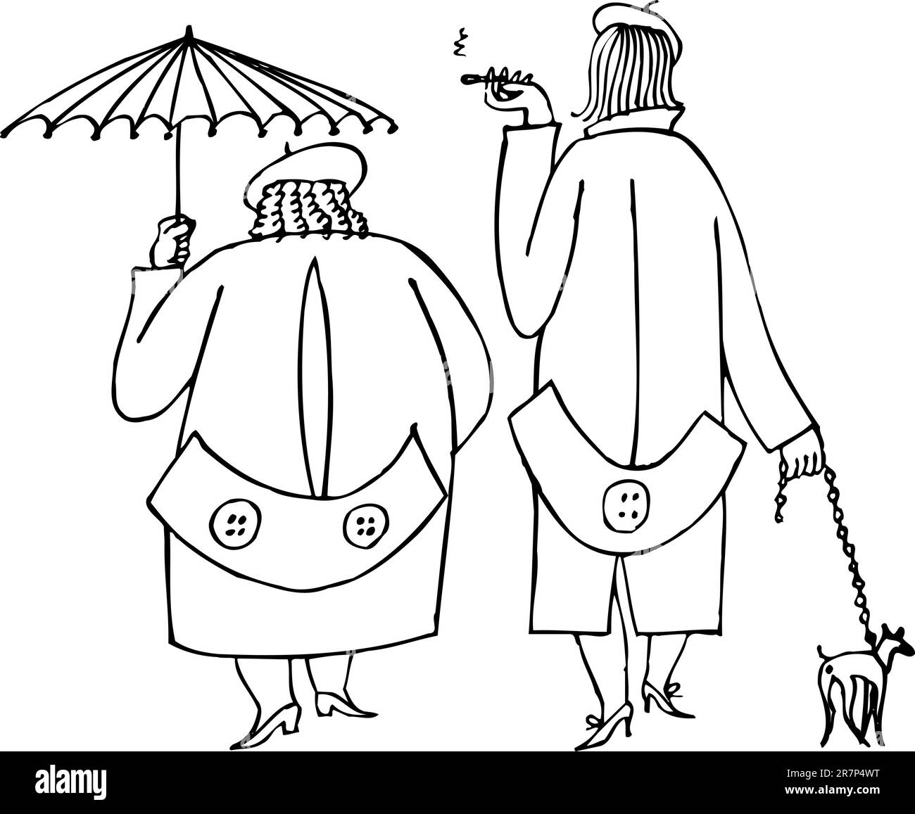 Women walking Stock Vector Images - Alamy