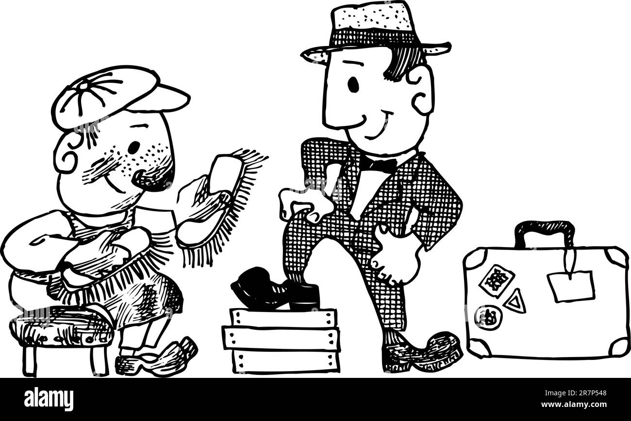 Person working line art Cut Out Stock Images & Pictures - Alamy