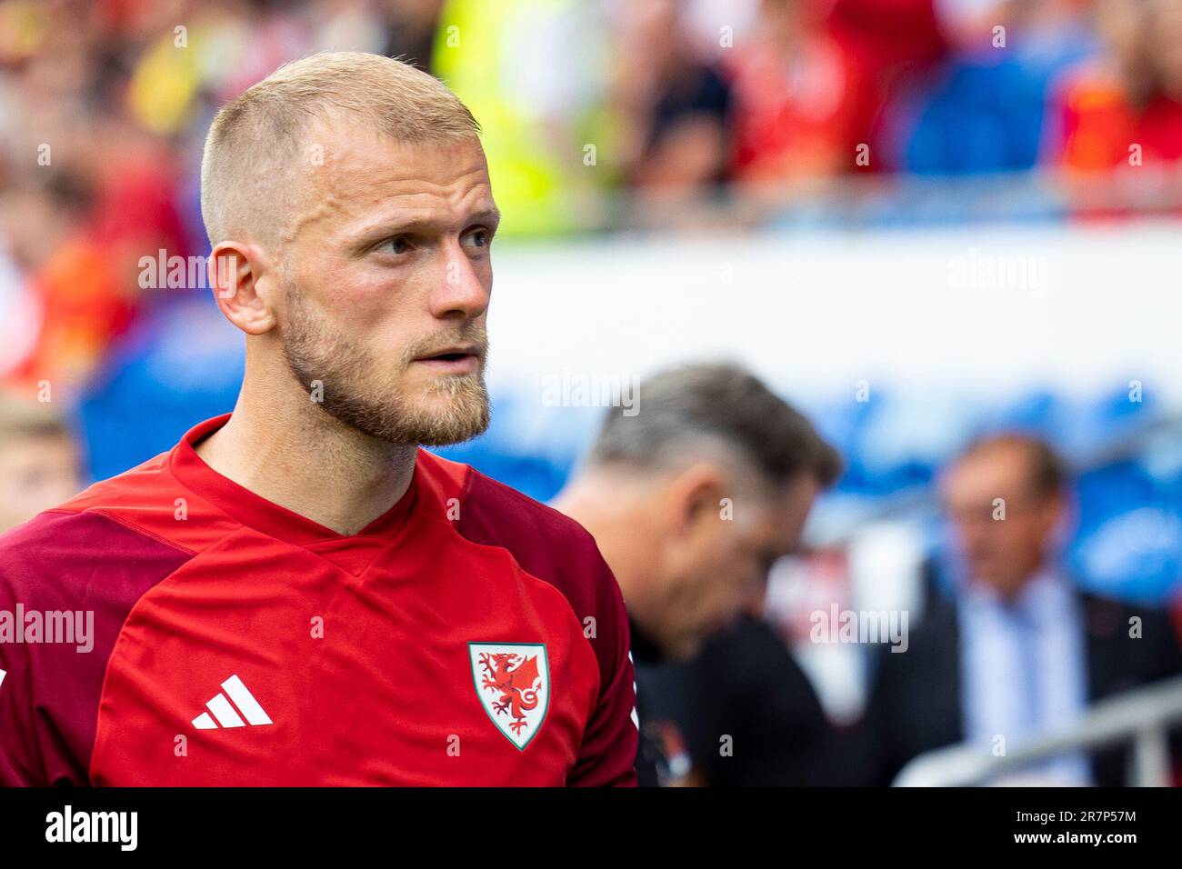Cardiff, UK. 16th June, 2023. Wales goalkeeper Adam Davies ahead of ...