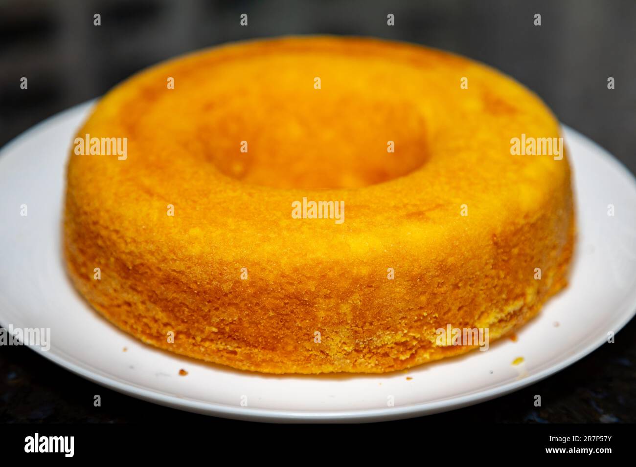 Traditional Brazilian cornmeal cake typical of the June festivities ...