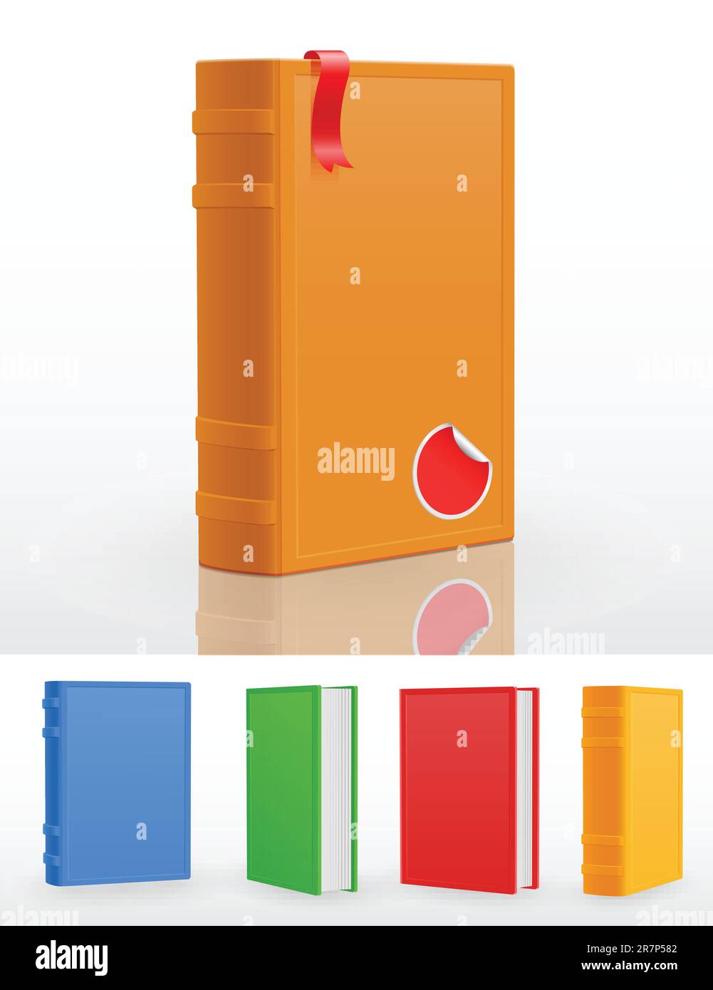 Set of closed standing books. Vector illustration Stock Vector Image ...