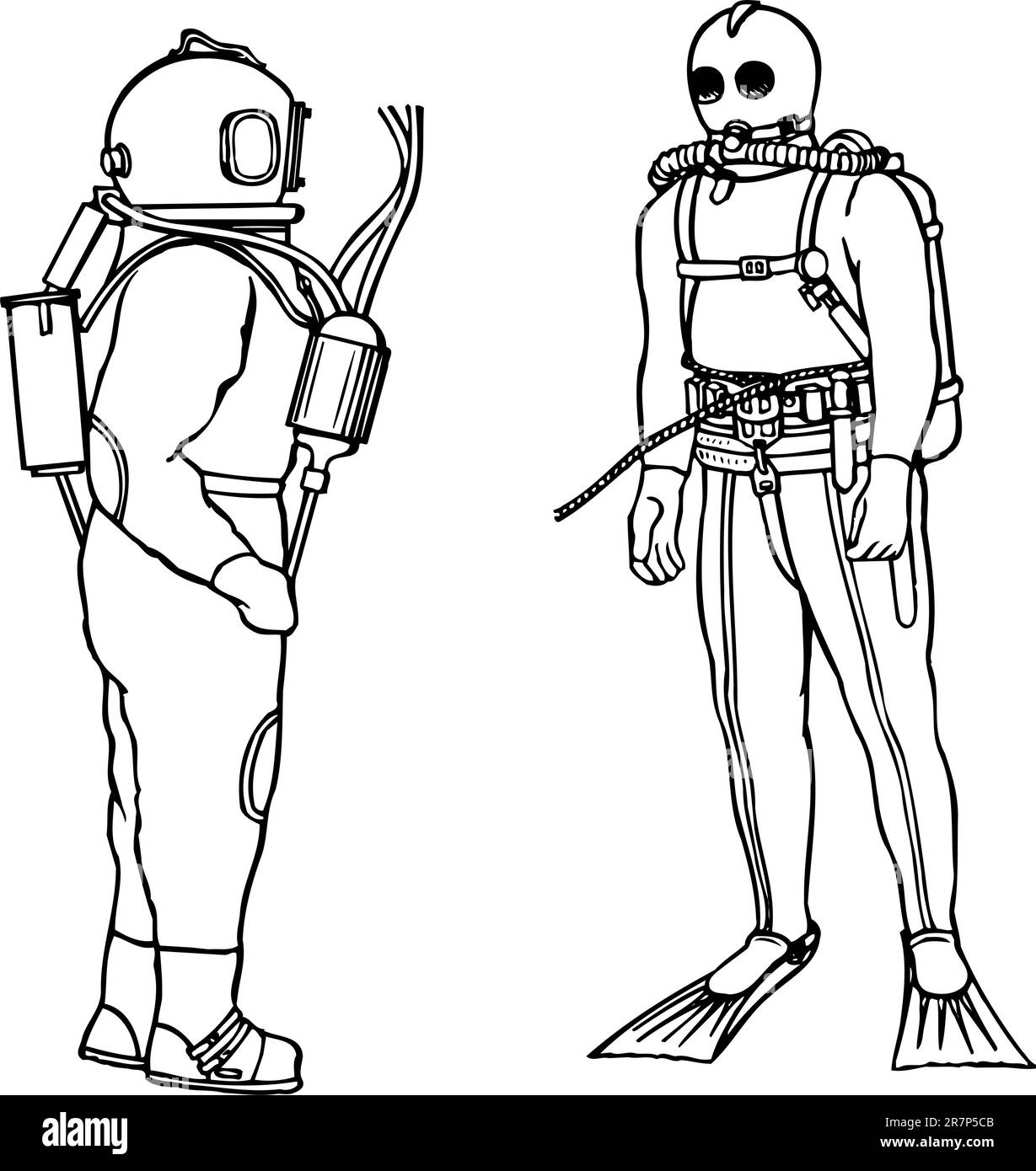 Scuba gear Stock Vector Images - Alamy