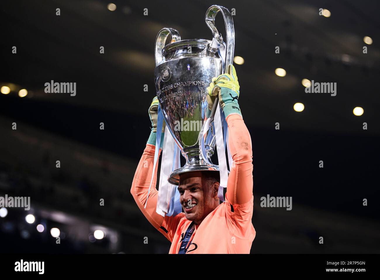 Ederson manchester city trophy hi-res stock photography and images - Alamy