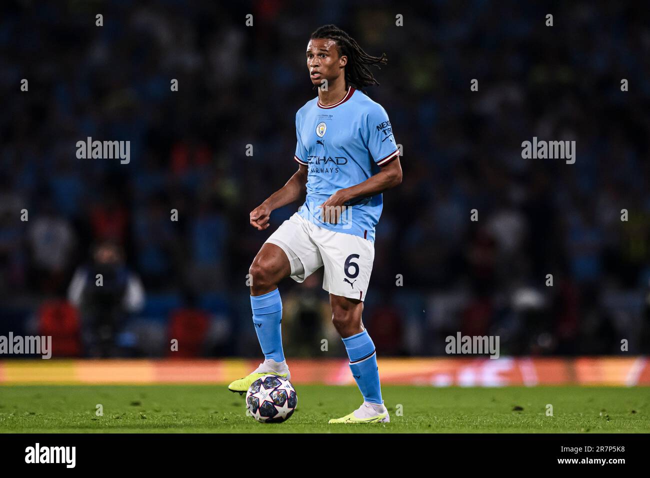 Istanbul, Turkey. 10 June 2023. Nathan Ake of Manchester CIty FC in ...