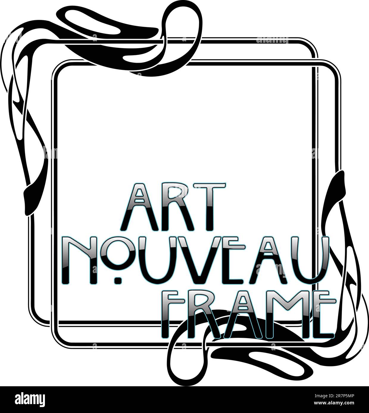 art nouveau frame Stock Vector Image & Art - Alamy