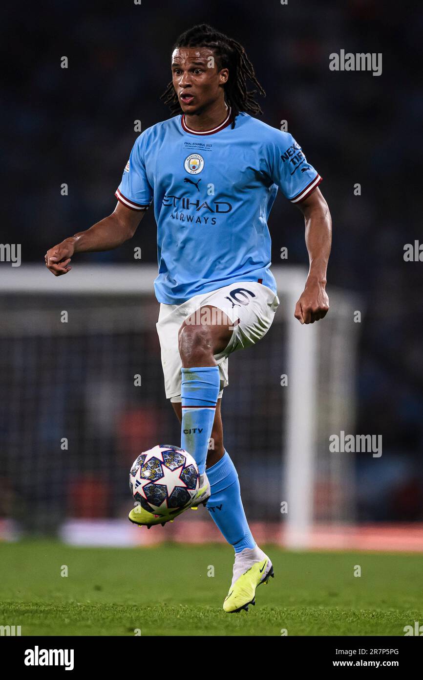 Istanbul, Turkey. 10 June 2023. Nathan Ake of Manchester CIty FC in ...