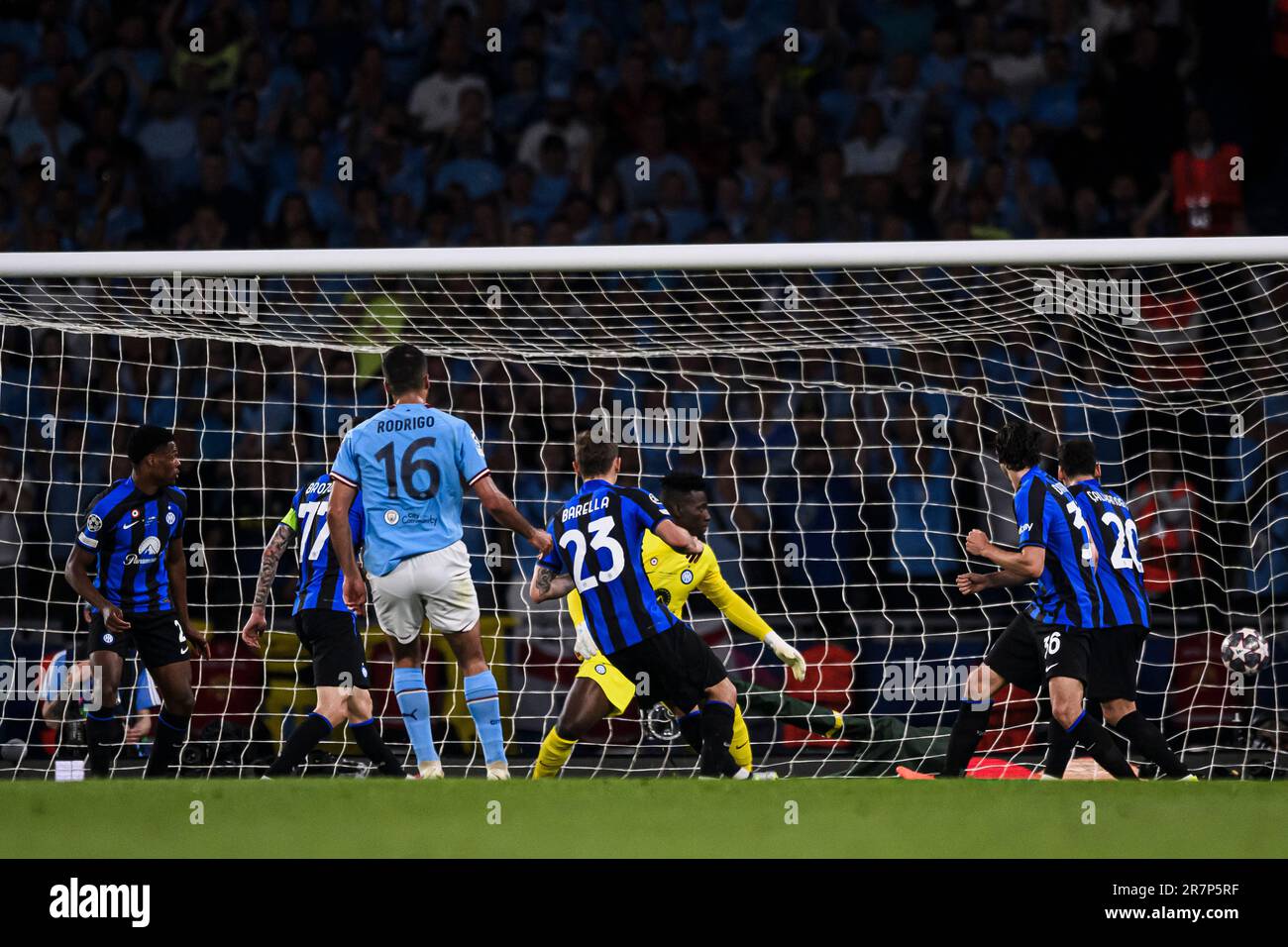 Istanbul, Turkey. 10 June 2023. Rodri of Manchester CIty FC scores a ...