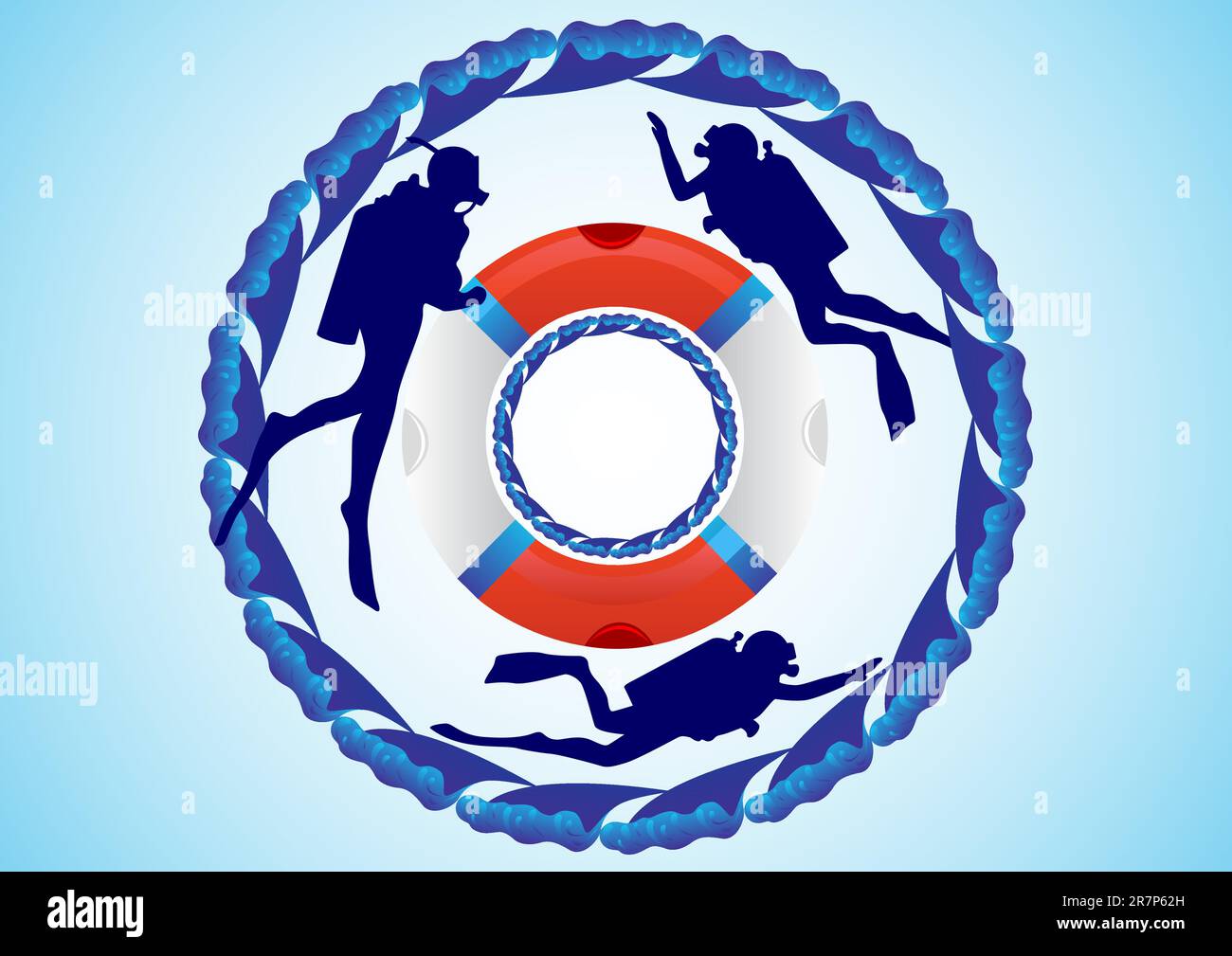 Three scuba divers Stock Vector Images - Alamy