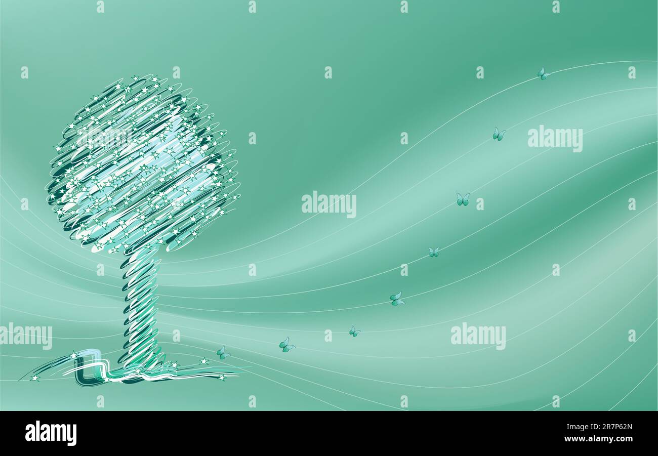 Tree butterflies Stock Vector Images - Alamy