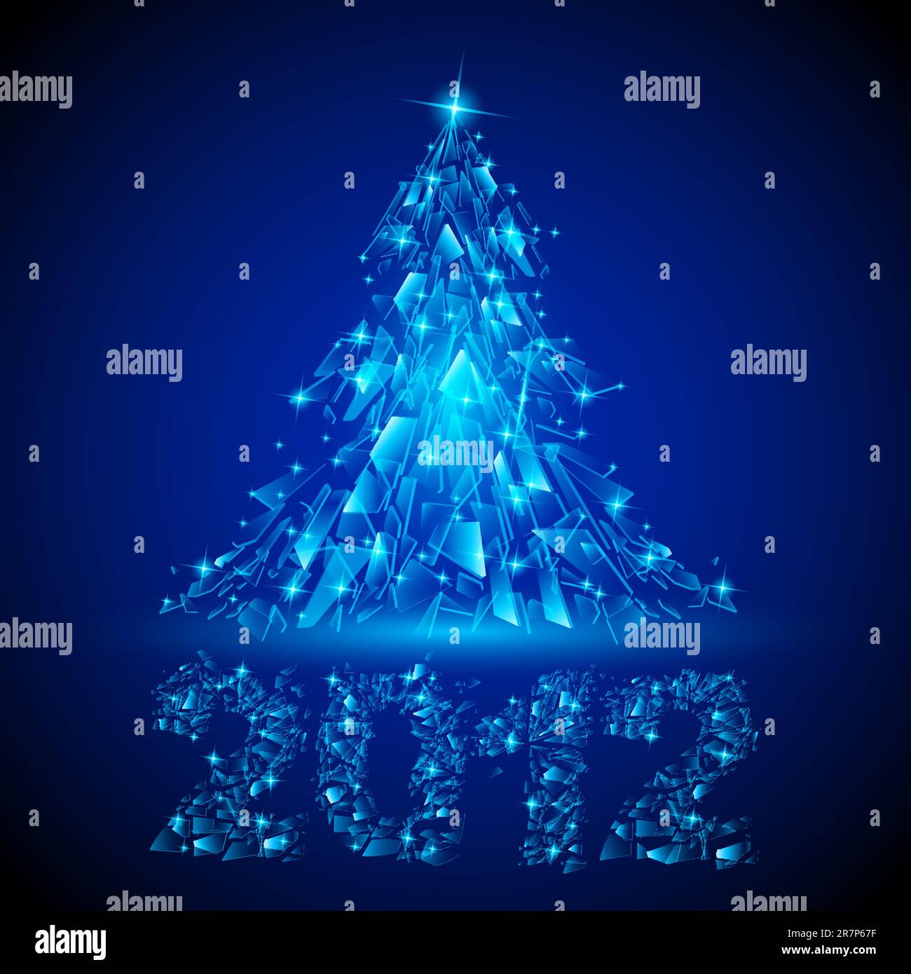 Glowing christmas tree motion graphics Stock Vector Images - Alamy