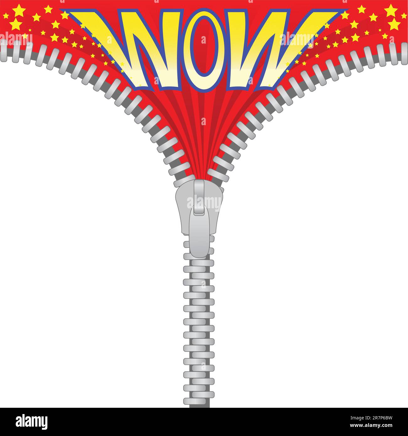 White-red background with a zipper and the word "wow Stock Vector Image ...