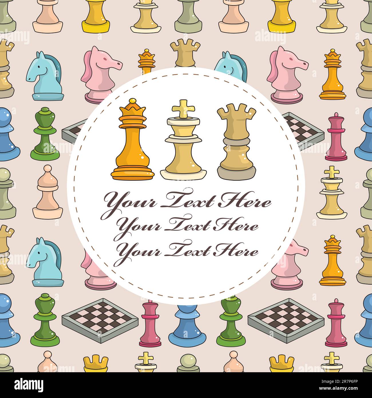 cartoon chess card Stock Vector Image & Art - Alamy