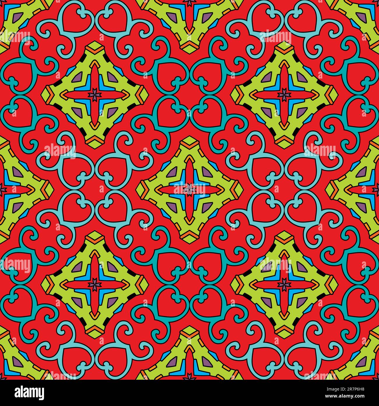 Red baroque pattern hi-res stock photography and images - Alamy