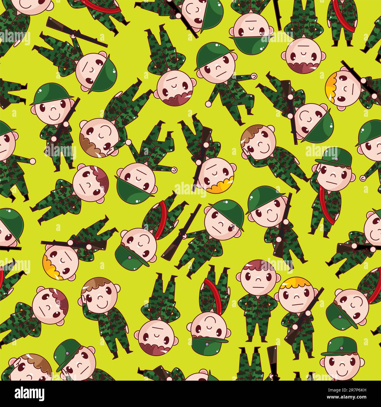 cartoon Soldier seamless pattern Stock Vector Image & Art - Alamy