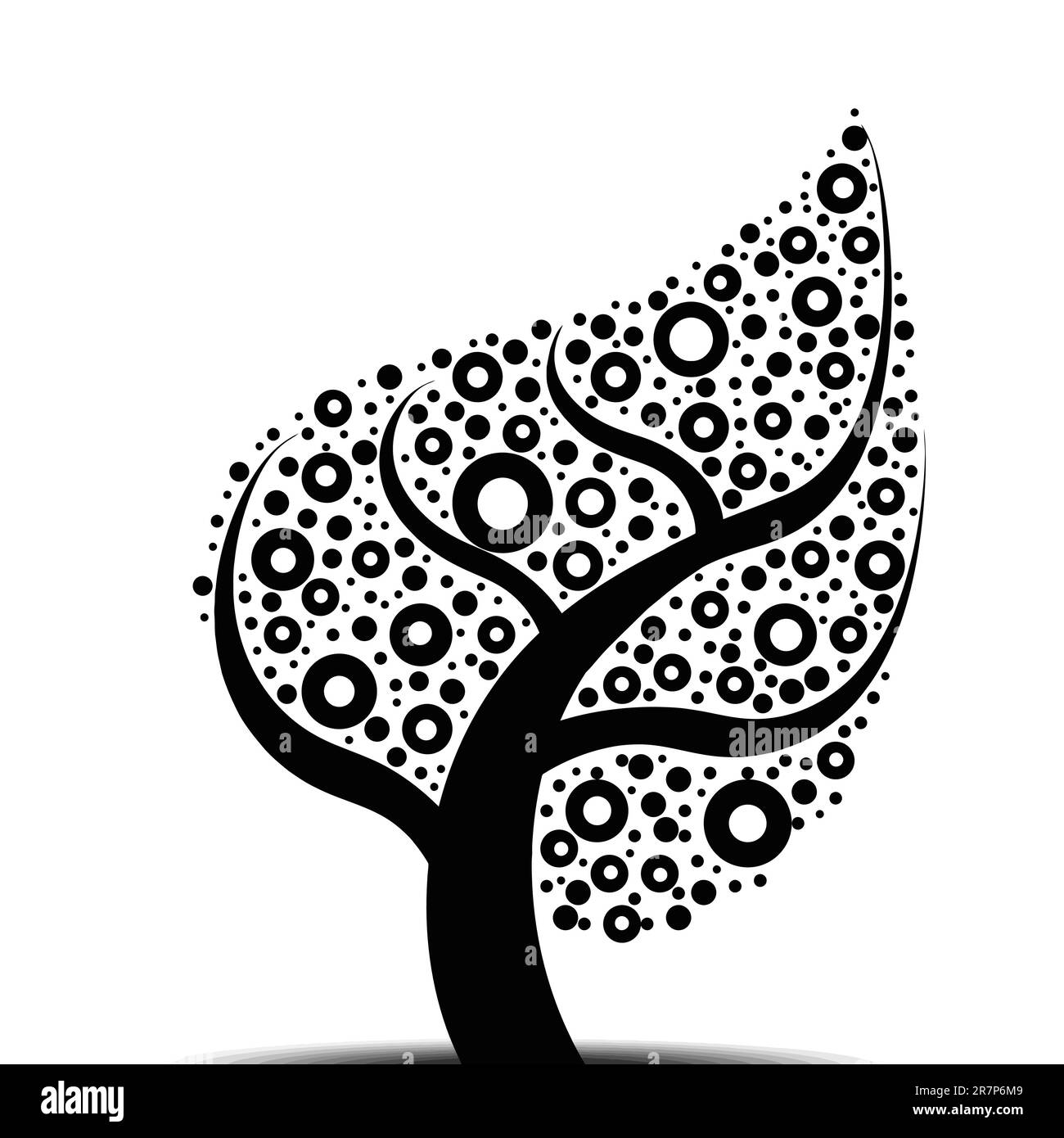 Beautiful abstract art tree on white background Stock Vector Image ...