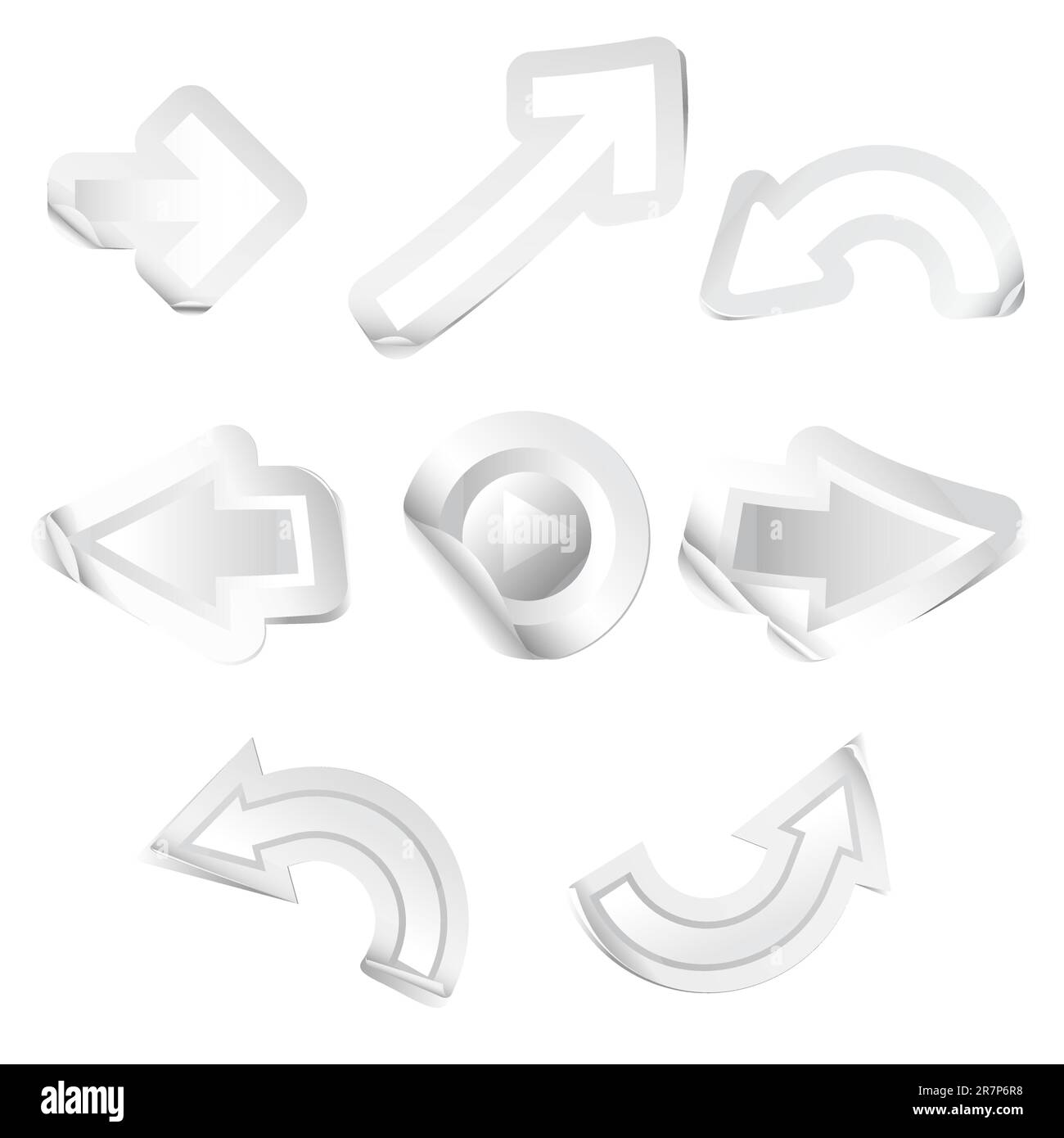 White paper arrow shadow Black and White Stock Photos & Images - Alamy