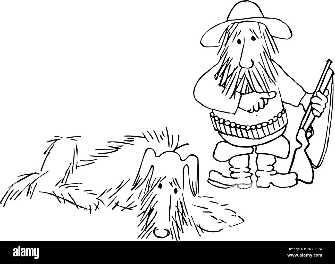 Man dog gun Stock Vector Images - Alamy