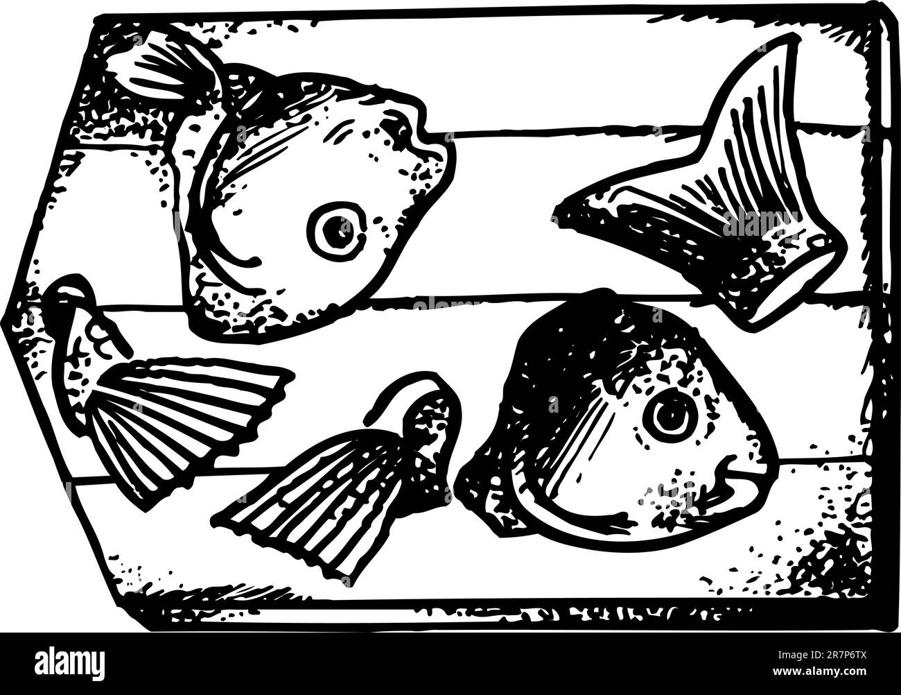 Fish on the kitchen board Stock Vector Image & Art - Alamy