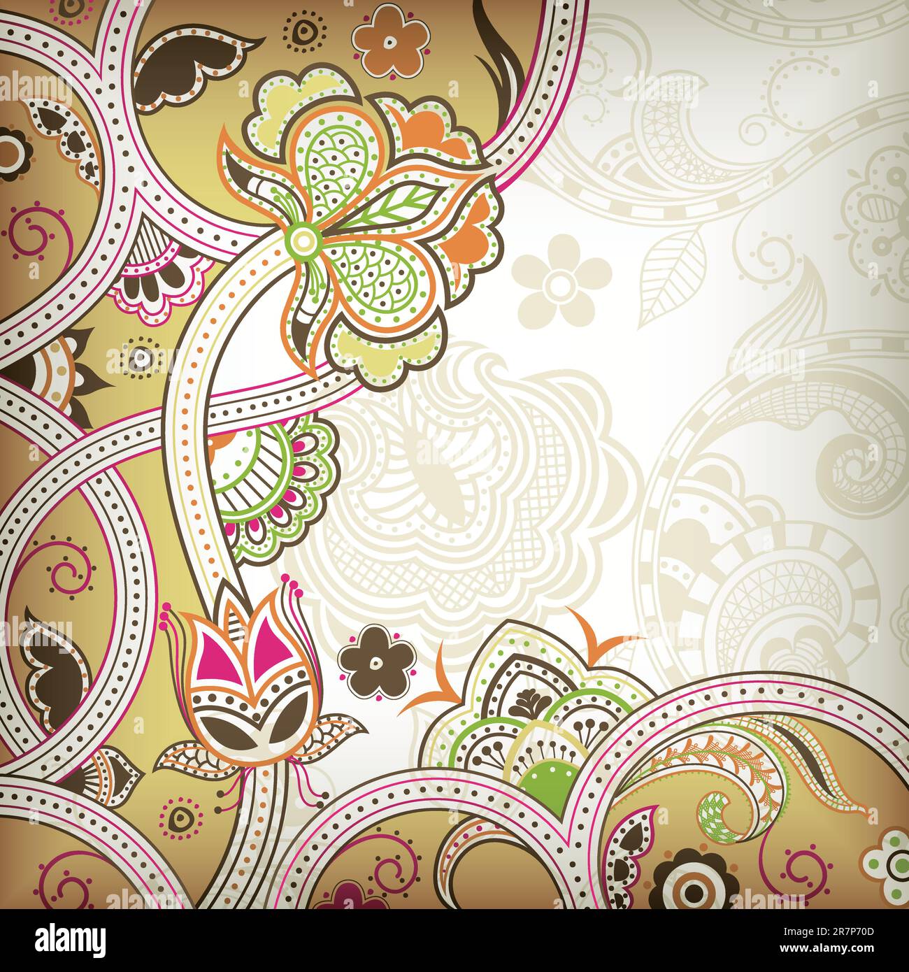 Illustration of abstract floral background in asia style Stock Vector ...