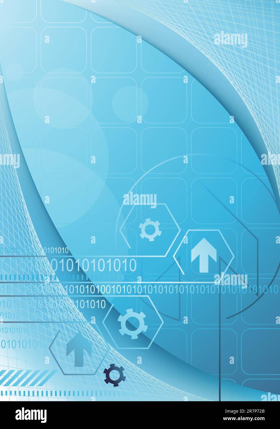 Illustration of abstract blue digital background Stock Vector Image ...