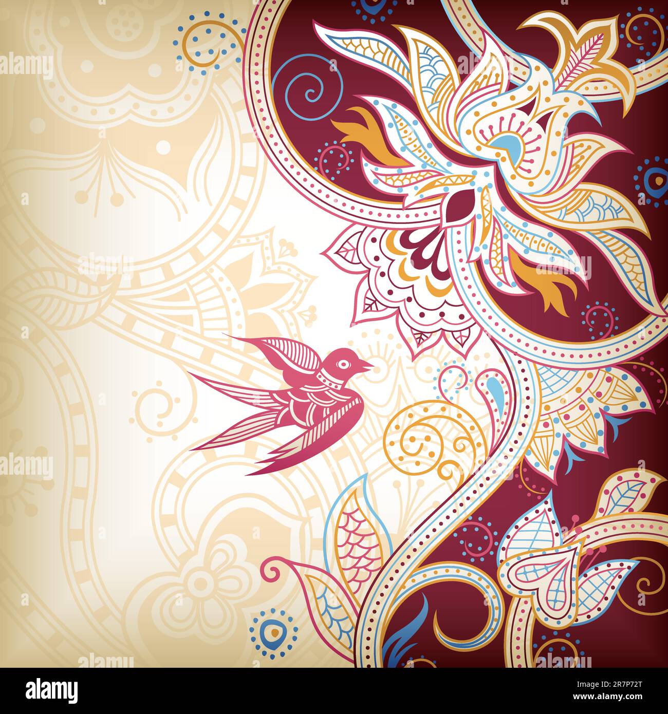 Illustration of abstract floral background Stock Vector Image & Art - Alamy