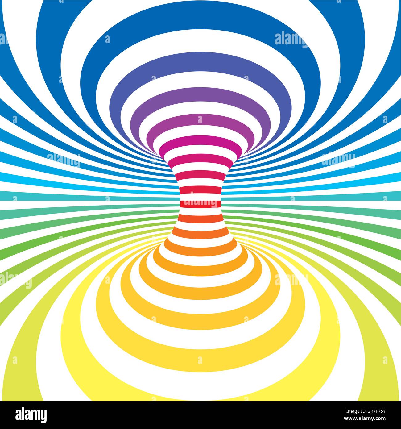 Rainbow stripes projection on torus. Vector illustration Stock Vector ...