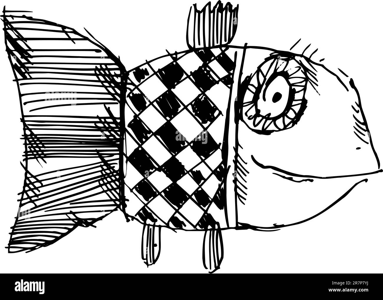 Toy fish isolated on white Stock Vector Image & Art - Alamy