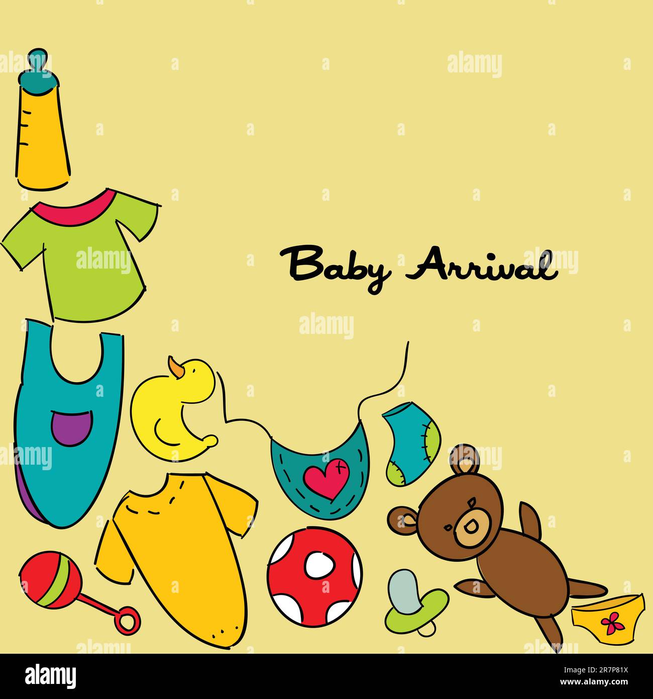 baby arrival, vector illustration Stock Vector Image & Art - Alamy