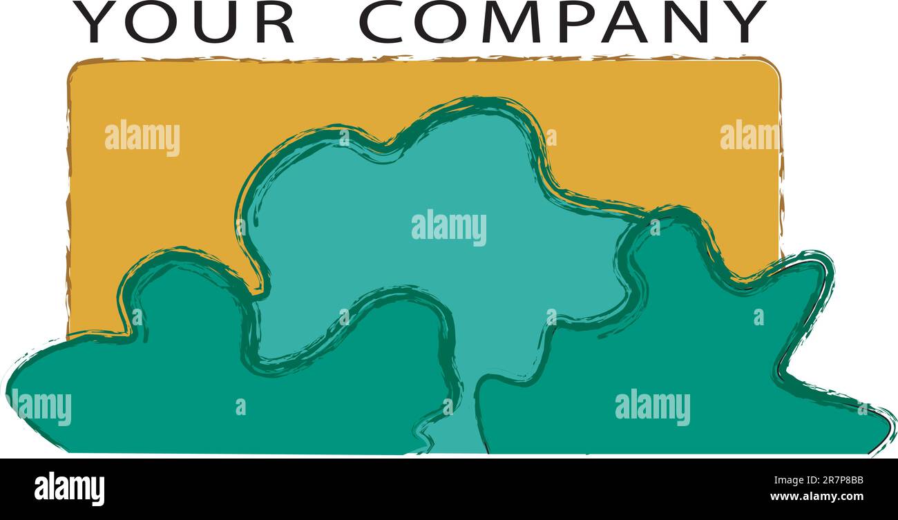 logo made by some trees Stock Vector Image & Art - Alamy